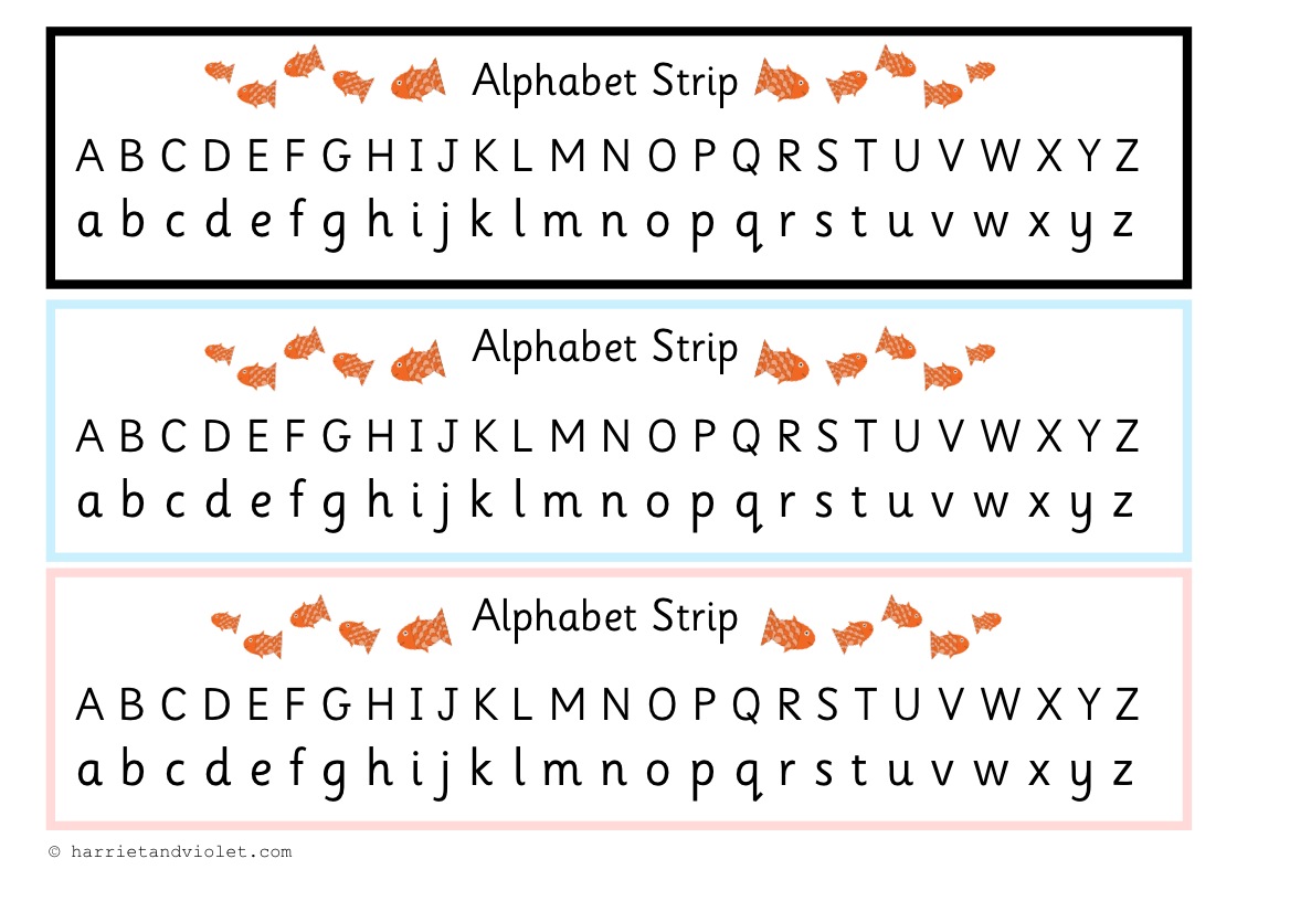 Printable Alphabet Desk Strip